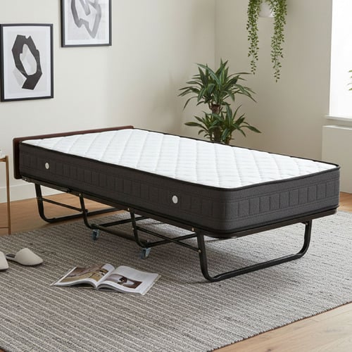 Mikasa Furniture Mykel Single Folding Bed with Mattress | Temple & Webster