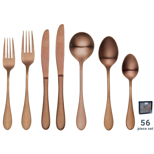 Tablekraft 56 Piece Tablekraft Soho Stainless Steel Cutlery Set ...