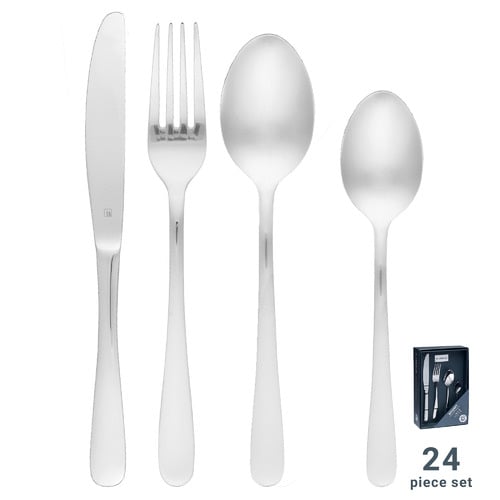 Tablekraft 24 Piece Tablekraft Luxor Stainless Steel Cutlery Set ...
