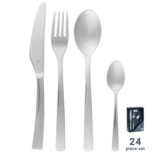 Tablekraft 24 Piece Tablekraft Amalfi Stainless Steel Cutlery Set ...