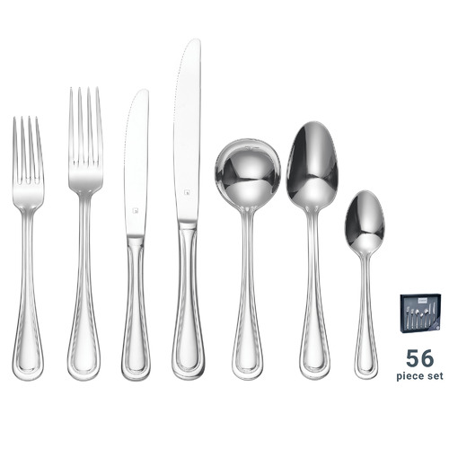 Tablekraft 56 Piece Tablekraft Oxford Stainless Steel Cutlery Set ...