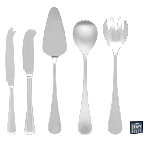 5 Piece Tablekraft Gable Stainless Steel Hostess Set | Temple & Webster