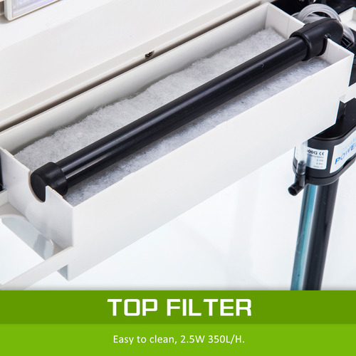 Curved Glass 30L RGB LED Fish Tank with Filter Pump | Temple & Webster