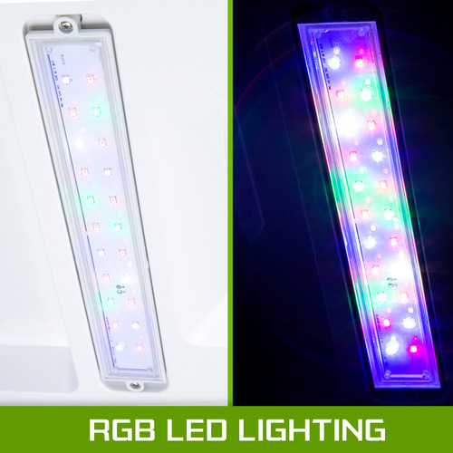 Curved Glass 30L RGB LED Fish Tank with Filter Pump | Temple & Webster