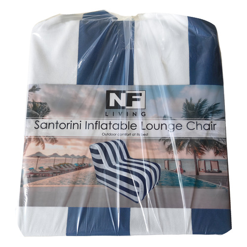 Striped Stockton Outdoor Inflatable Lounge Chair | Temple & Webster