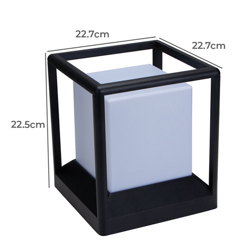 Herrell Cube Post Light | Temple & Webster