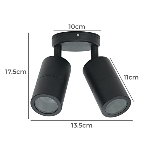 Globe_Luxe_Lighting Wendy 2 Light Tri-Colour Adjustable Outdoor ...