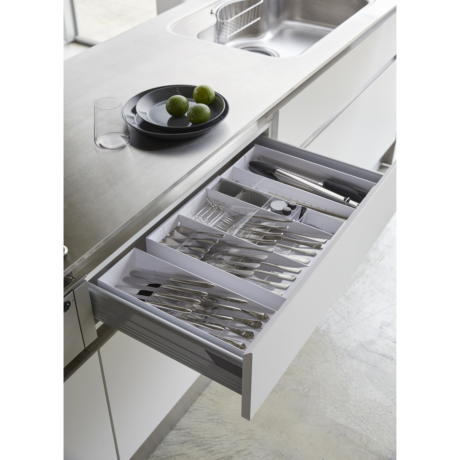 Yamazaki Tower Diagonally Stacking Cutlery Case | Temple & Webster
