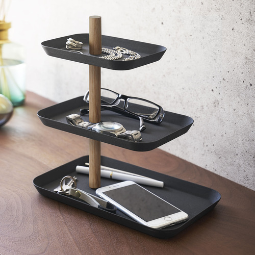 Yamazaki Rin 3 Tier Rotating Accessory Tray | Temple & Webster