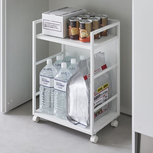 Yamazaki Tower 2 Tier Storage Trolley | Temple & Webster