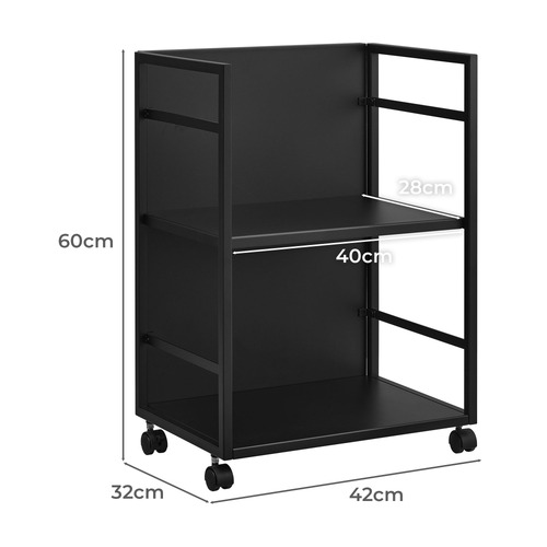Yamazaki Tower 2 Tier Storage Trolley | Temple & Webster
