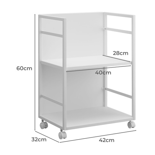 Yamazaki Tower 2 Tier Storage Trolley | Temple & Webster
