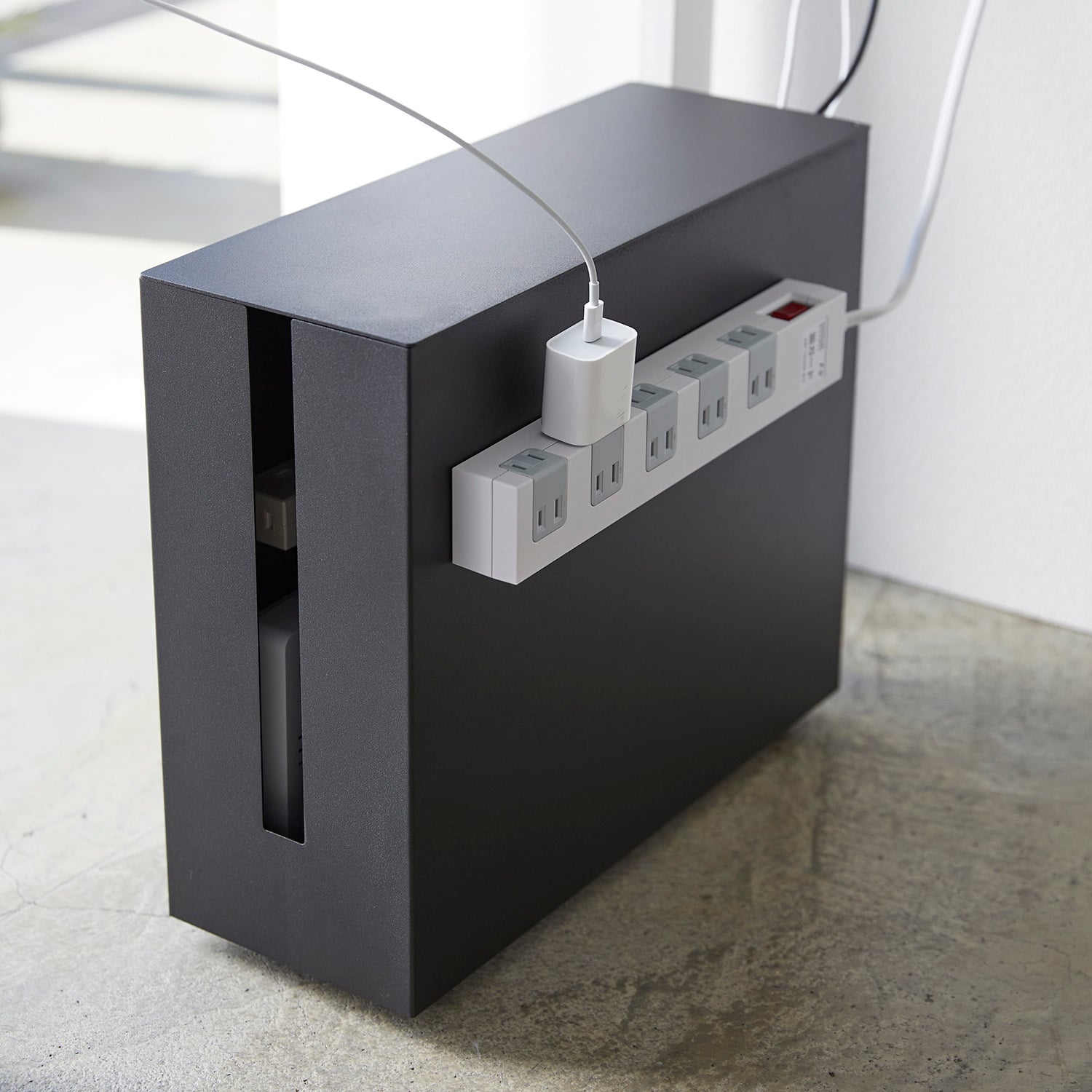 Tower Cable Box Organiser with Castors | Temple & Webster