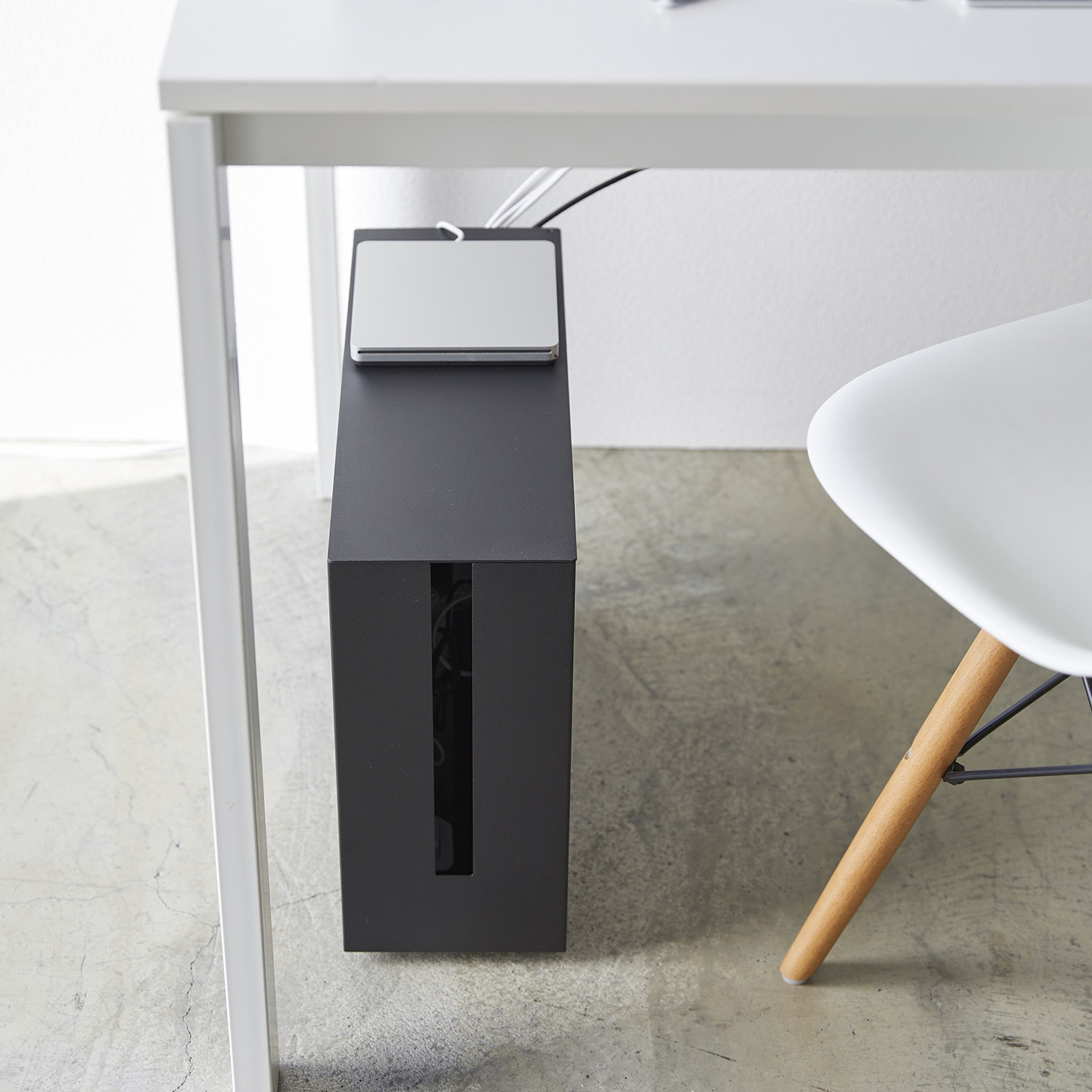 Tower Cable Box Organiser with Castors | Temple & Webster
