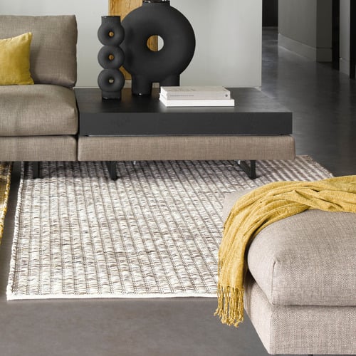Slate Grain Hand-Woven Pure New Wool Rug | Temple & Webster