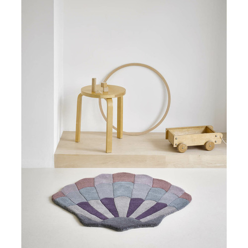 Lilac Decor Shell Hand-Tufted Wool Rug | Temple & Webster
