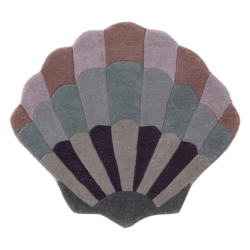 Lilac Decor Shell Hand-Tufted Wool Rug | Temple & Webster