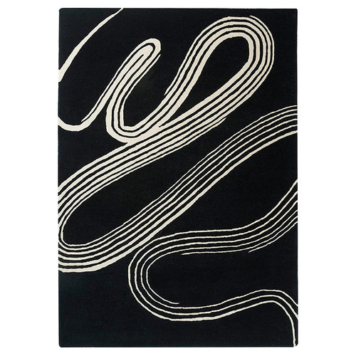 Caviar Flow Hand-Tufted Pure New Wool Rug | Temple & Webster