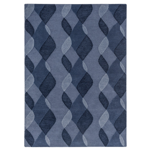 Water Blue Decor Riff Hand-Tufted Pure New Wool Rug | Temple & Webster