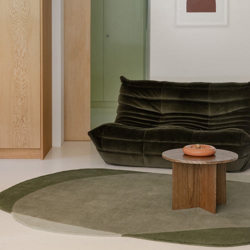 Moss Element Moore Hand-Tufted Wool Shaped Rug | Temple & Webster