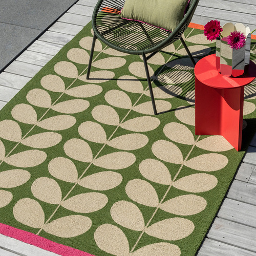 Orla Kiely Basil Stem Hand-Hooked Indoor/Outdoor Rug | Temple & Webster