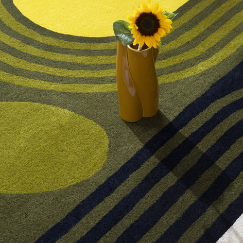 Striped Tulip Hand-Tufted Pure New Wool Rug | Temple & Webster