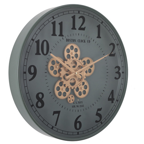 TemporalLiving&Decor 50cm Boston Metal Wall Clock | Temple & Webster