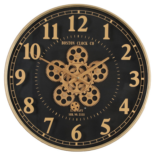 TemporalLiving&Decor 50cm Boston Metal Wall Clock | Temple & Webster