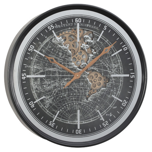 60cm Western Hemisphere Wall Clock | Temple & Webster