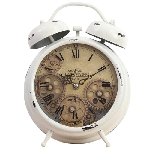 TemporalLiving&Decor Champs Elysees Metal Table Clock | Temple & Webster