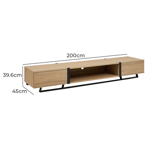 Monument Furniture Athena 2 Drawer TV Unit | Temple & Webster