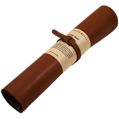 Corban & Blair Tan Artisan Genuine Leather Desk Mat | Temple & Webster