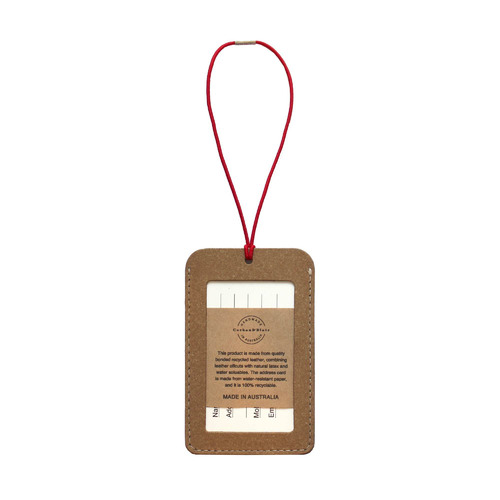 Corban & Blair Recycled Leather Luggage Tag with Address Card | Temple ...