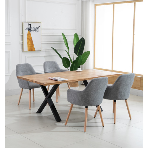 HomestarFurniture Grey Corbin Dining Chairs | Temple & Webster