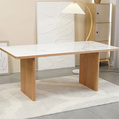 Exquisite_Living Hansen Faux Marble Dining Table | Temple & Webster