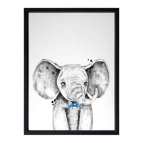Alcove Studio Errol Elephant Framed Printed Wall Art | Temple & Webster