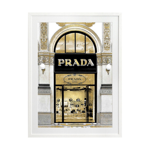 Alcove Studio Prada in Gold Printed Wall Art | Temple & Webster