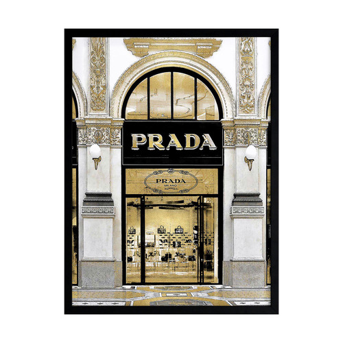 Alcove Studio Prada in Gold Printed Wall Art | Temple & Webster