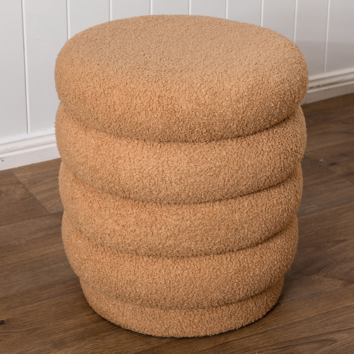 Alcove Studio Lucia 44cm Boucle Stool | Temple & Webster