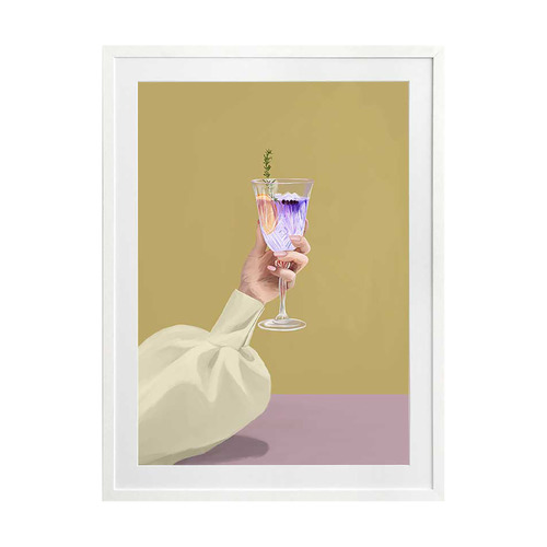 Alcove Studio Purple Ink Gin Printed Wall Art | Temple & Webster