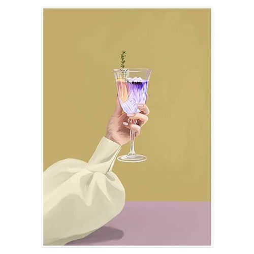 Alcove Studio Purple Ink Gin Printed Wall Art | Temple & Webster