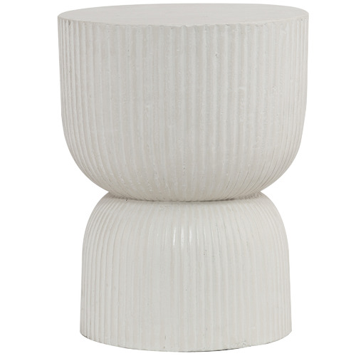 The Home Collective Cream Etta Ceramic Stool | Temple & Webster