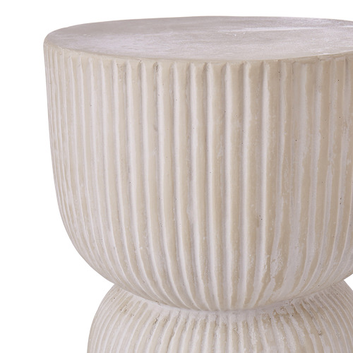 The Home Collective Cream Etta Ceramic Stool | Temple & Webster