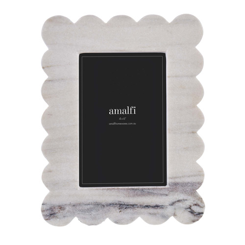 The Home Collective Smoky White Arlet Marble Photo Frame | Temple & Webster