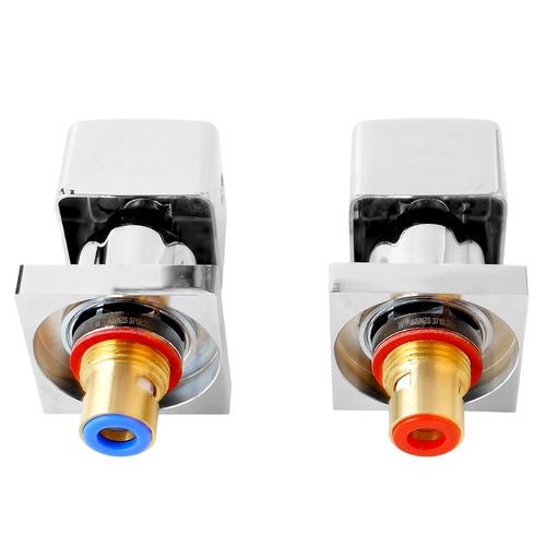 Expert Homewares 2 Piece Cube Chrome Ottimo Shower Wall Tap Set ...