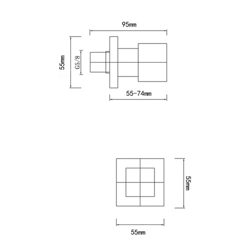 Expert Homewares 2 Piece Cube Chrome Ottimo Shower Wall Tap Set ...