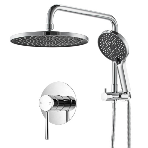 Expert Homewares Aqua Chrome Short Twin Shower Mixer Set | Temple & Webster