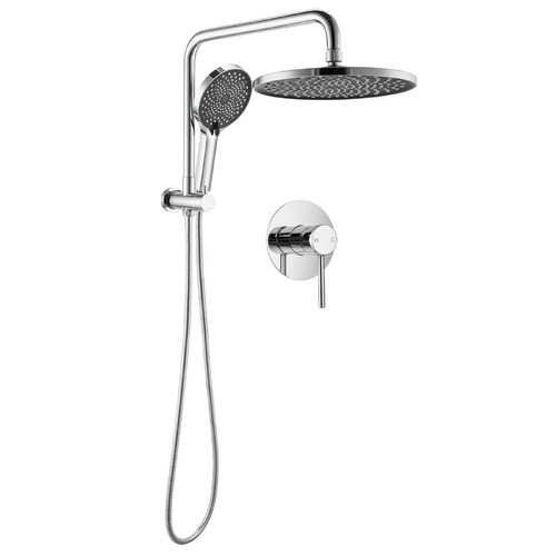 Expert Homewares Aqua Chrome Short Twin Shower Mixer Set | Temple & Webster