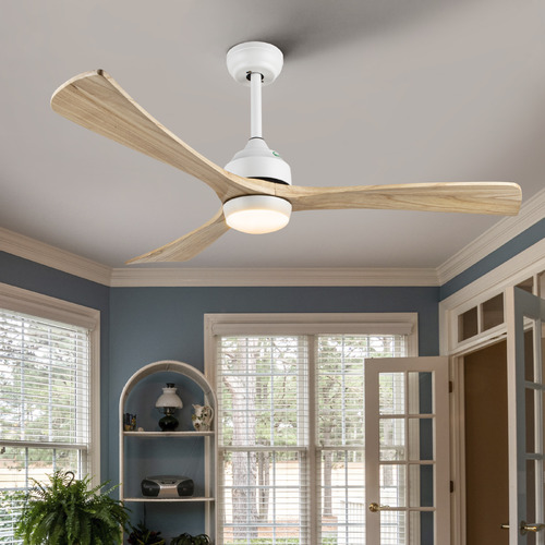 132cm DC Ceiling Fan with Tri-Colour LED Light | Temple & Webster