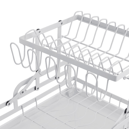 Expert Homewares Porcia 2 Tier Foldable Dish Drying Rack | Temple & Webster